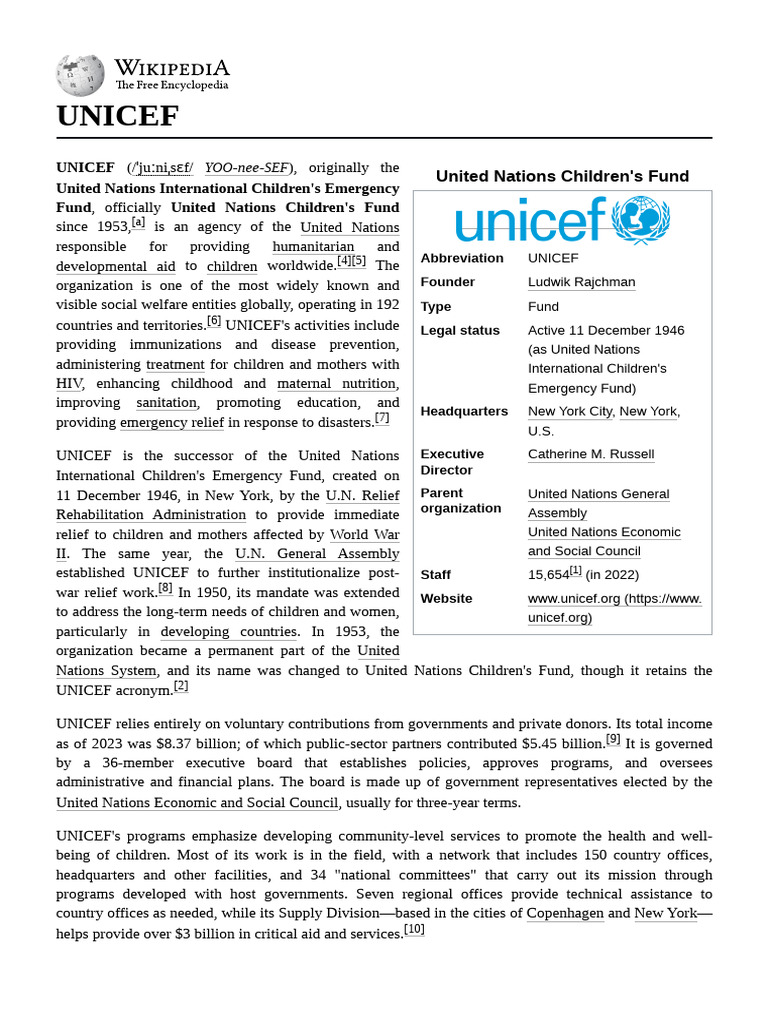 UNICEF Legacy Program Overview | PDF | Unicef