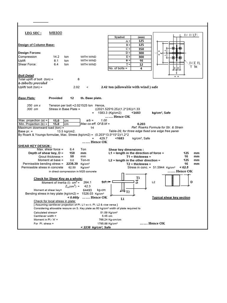 Base Plate | PDF | Mechanical Engineering