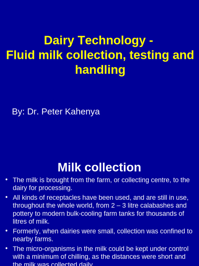 Milk Collection and Testing Procedures | PDF | Dairy | Milk
