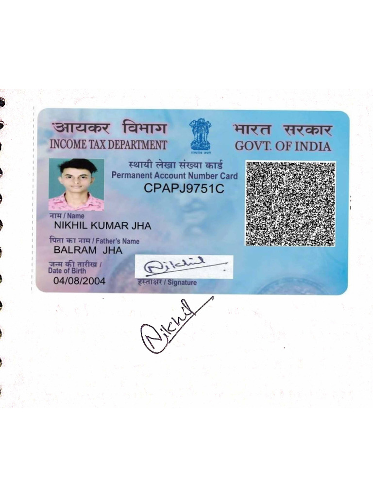 Nikhil Pan card | PDF