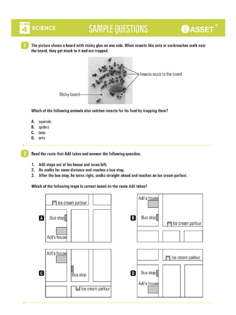 Class-4-ASSET-Science-Sample-Paper | PDF Class-4-ASSET-Science-Sample-Paper | PDF