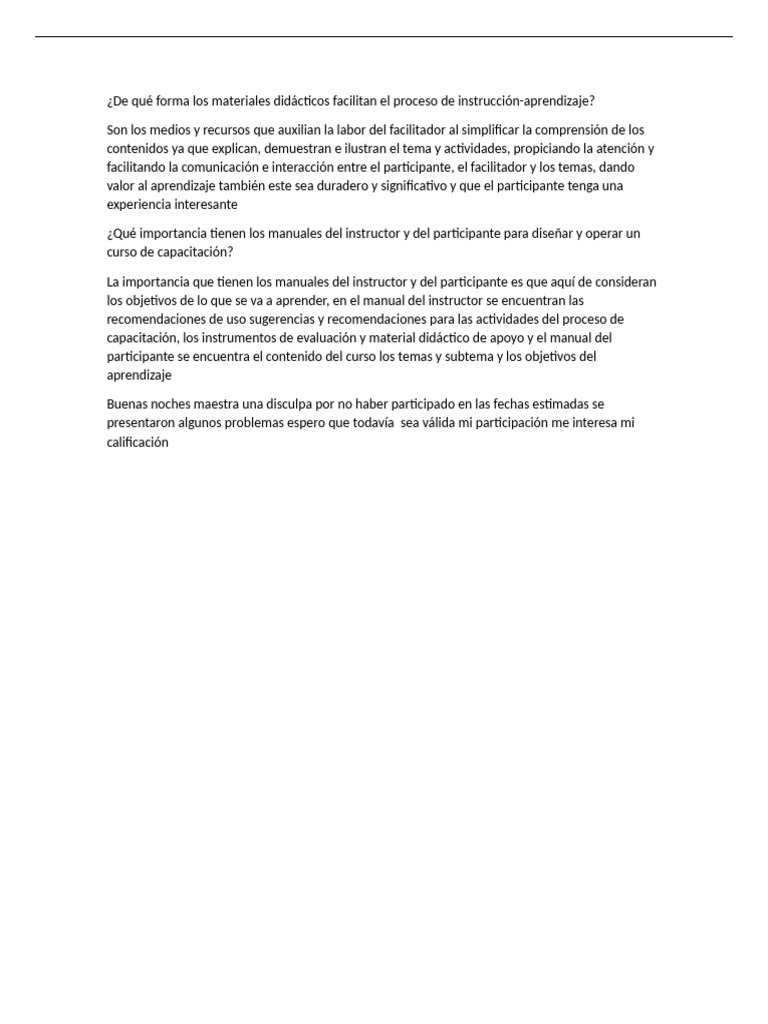 De Qu Forma Los Materiales Did Cticos Facilitan El Proceso de Instrucci N | PDF