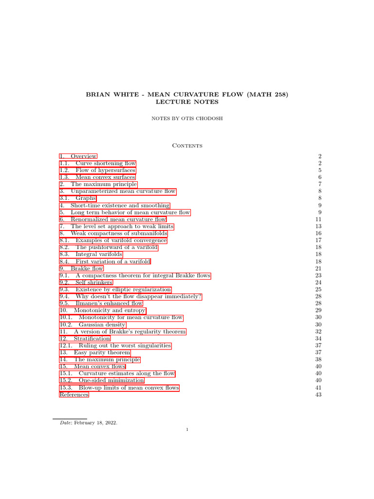MCF Background | PDF | Curvature | Limit (Mathematics)