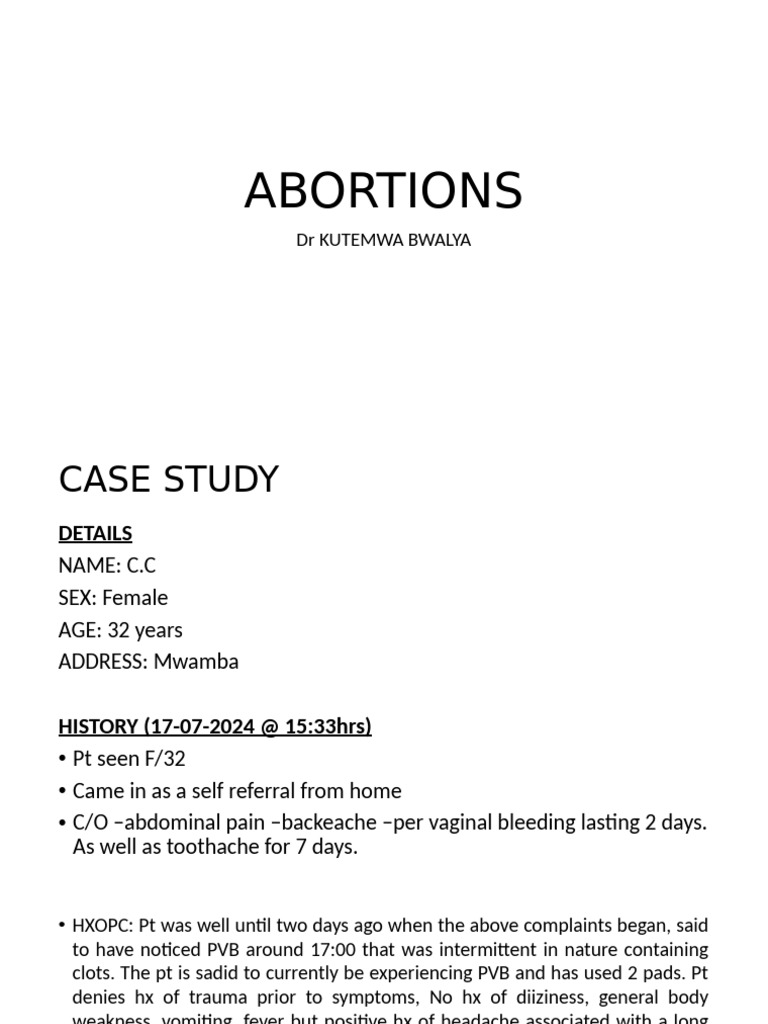 Abortions Presentation | PDF | Miscarriage | Abortion
