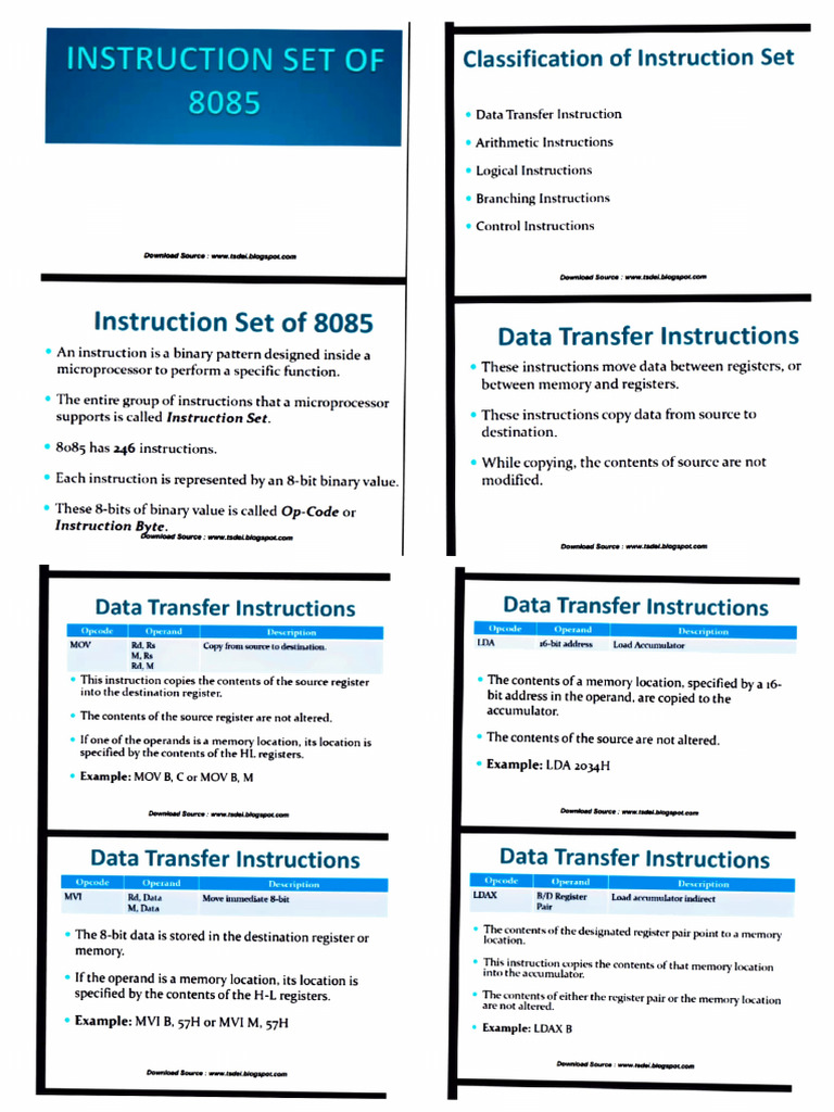 Instruction Set | PDF | Central Processing Unit | Computer Engineering Instruction Set | PDF | Central Processing Unit | Computer Engineering