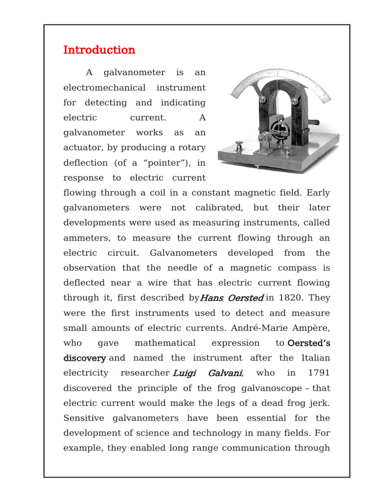 Moving Coil Galvanometer | PDF | Inductor | Equipment