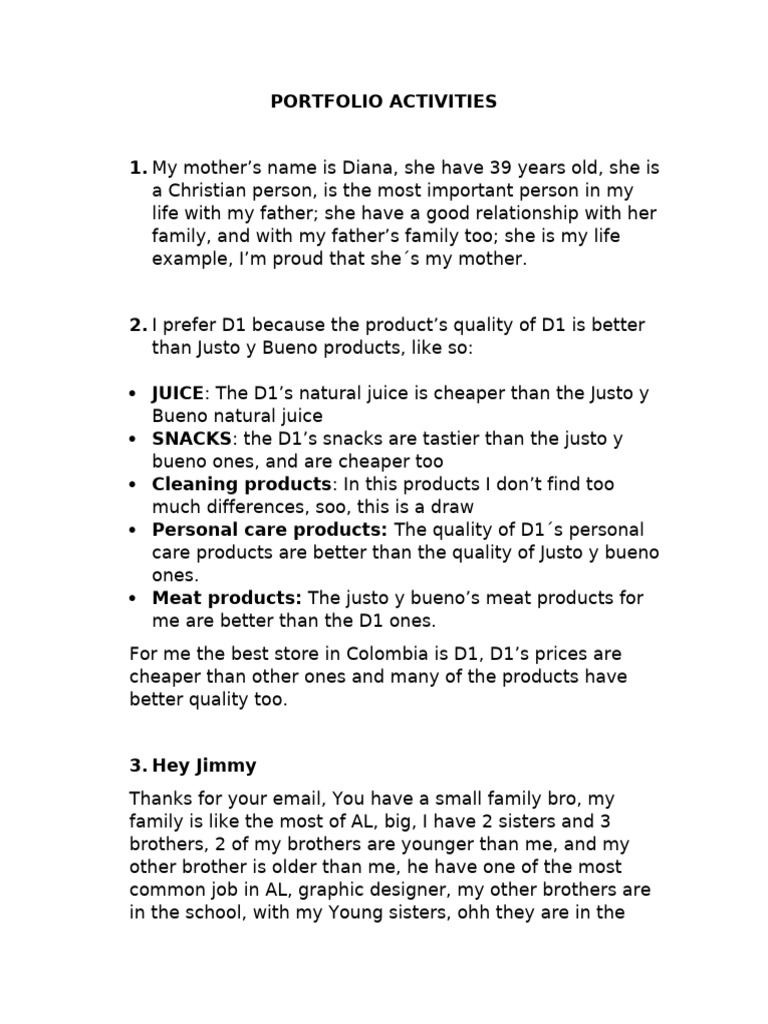 Portfolio Activities | PDF