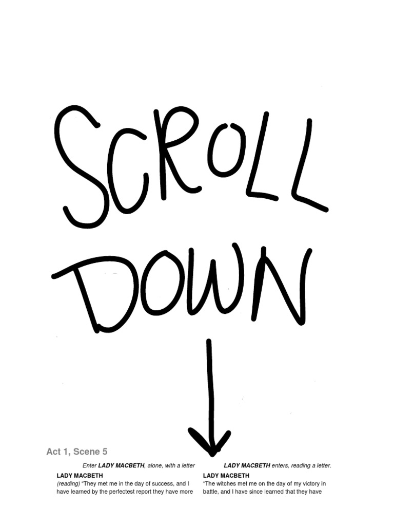 Macbeth Act I Scene V | PDF | Macbeth