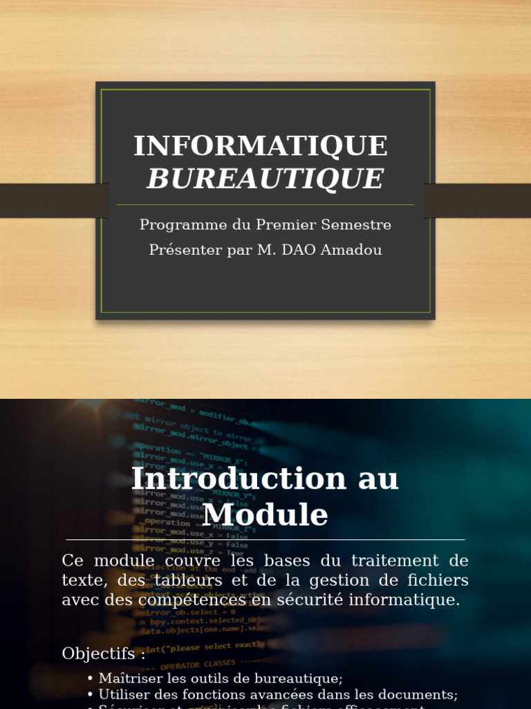 Modele_Licence1_Informatique_Bureautique | PDF