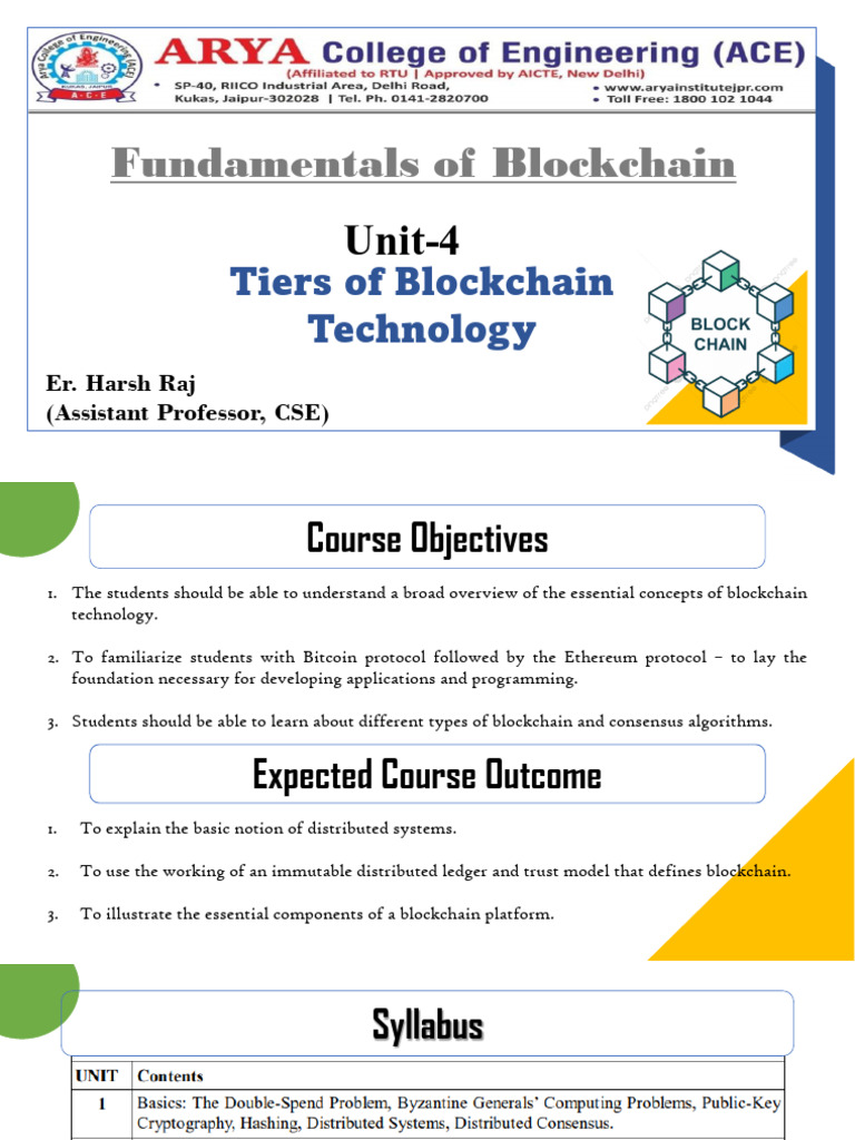 Blockchain Unit 4 | PDF | Cryptocurrency | Bitcoin
