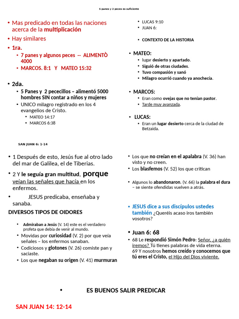 5 Panes y 2 Peses Es Necesario | PDF | Jesús | Evangelio de Mateo
