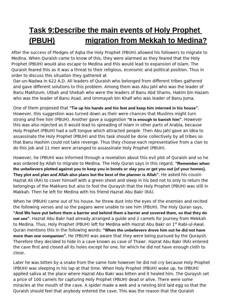Task 9 | PDF | Muhammad | Abrahamic Religions