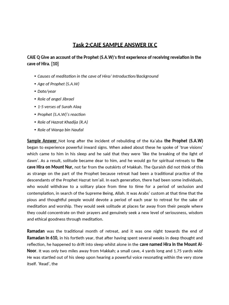 Task 2 | PDF | Muhammad | Abrahamic Religions