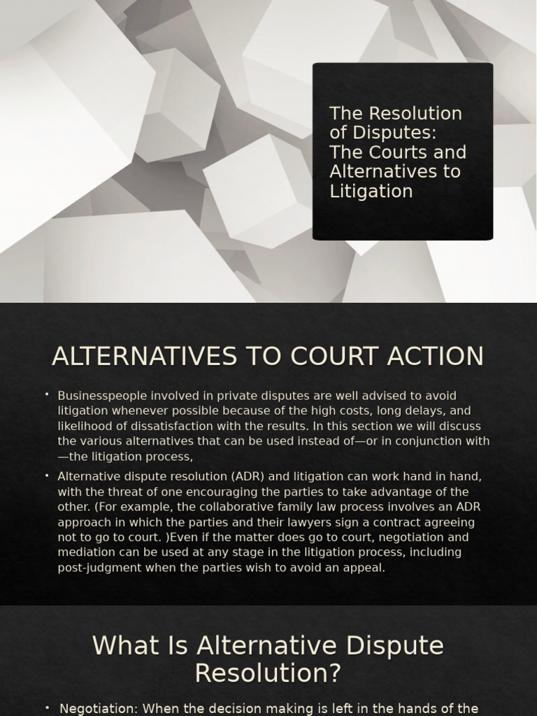 Chapt 3 Business Law | PDF | Alternative Dispute Resolution | Lawsuit