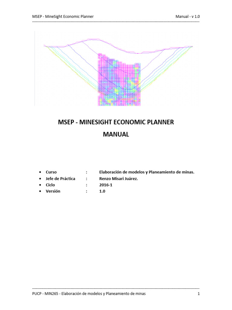MSEP MineSight Economic Planner Manual 1.0 Misari PDF | PDF | Ciencias ...