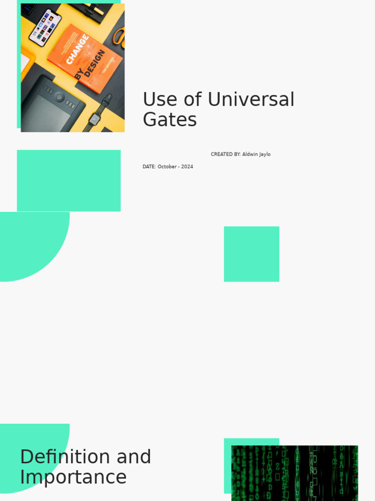 Use of Universal Gates Q2 | PDF | Logic Gate | Mathematical Logic