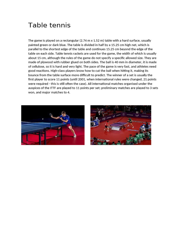 Table Tennis | PDF