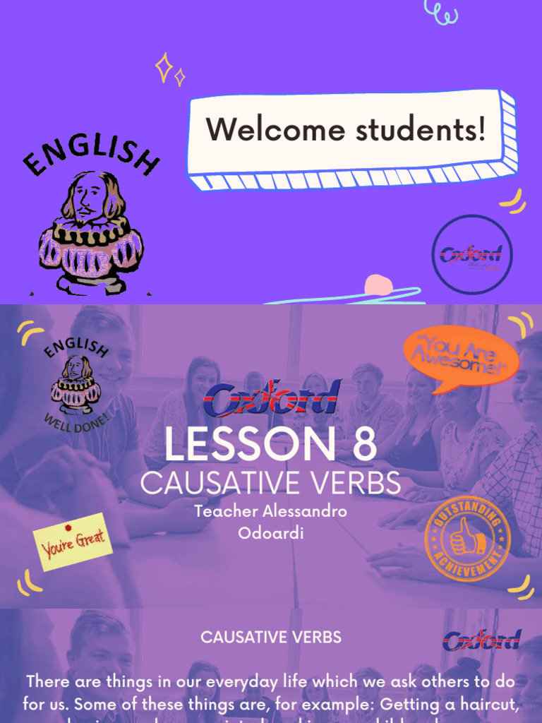 Advanced Lesson 8 - Causative Verbs | PDF | Verb | Grammar