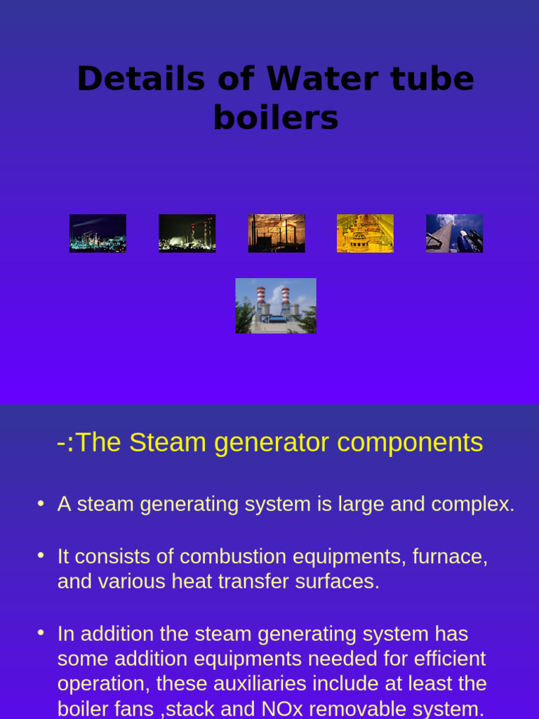 ch1.2 Details of Water Tube Boilers | PDF | Boiler | Steam
