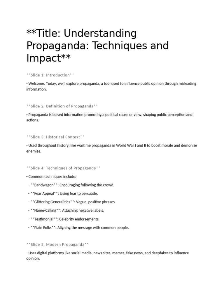 Propaganda | PDF