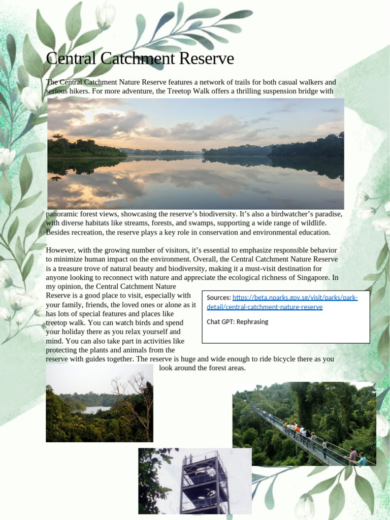 Central Catchment Reserve | PDF