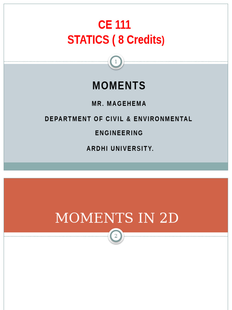 Understanding Moments in Statics | PDF