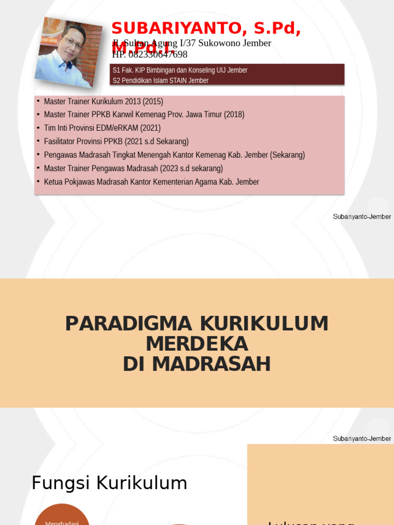 01-Perubahan Paradigma Kurikulum Merdeka | PDF