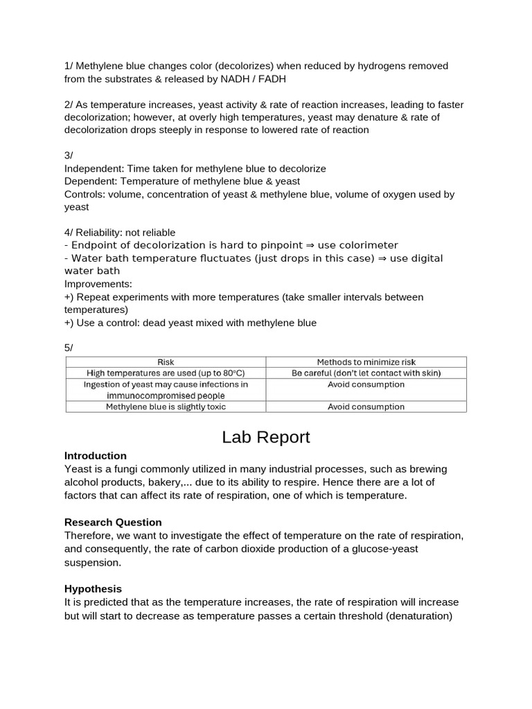 Lab Report | PDF | Cellular Respiration | Water