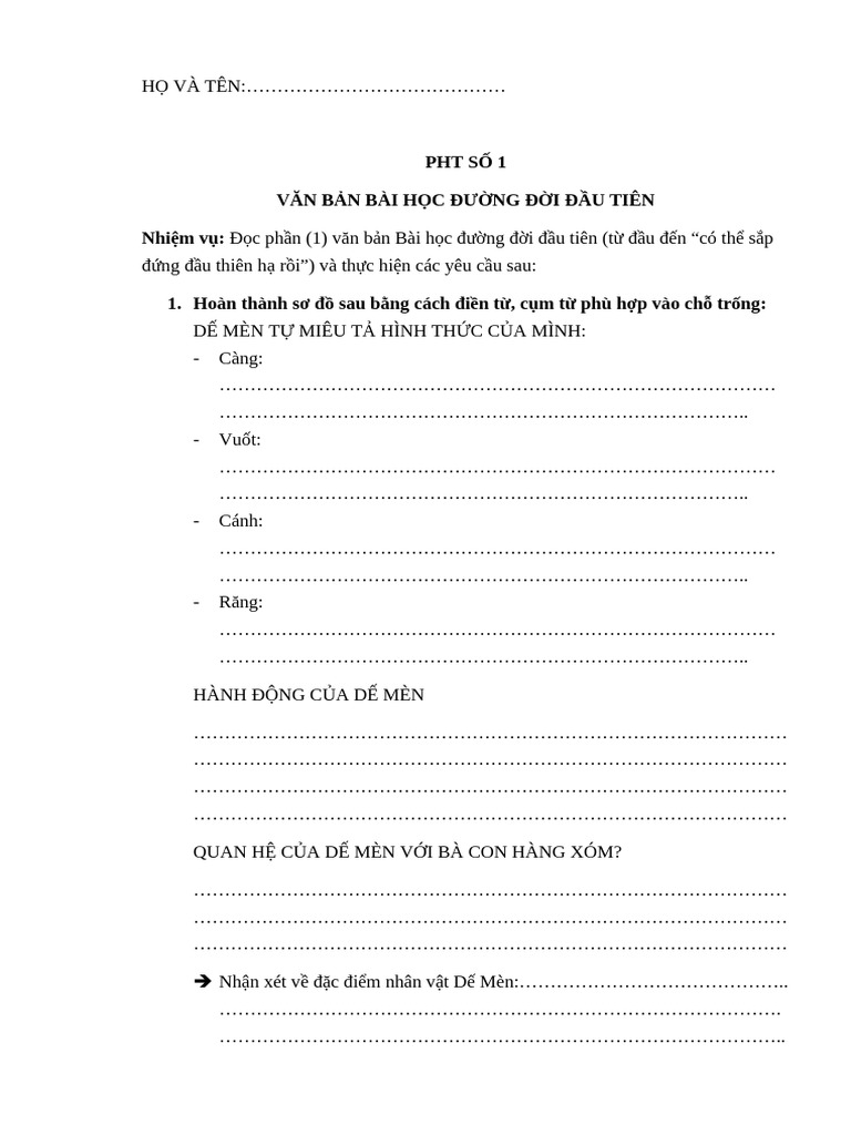 PHT Bài học đường đời | PDF