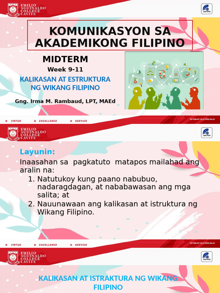 Komunikasyon Sa Akademikong Filipino: Midterm | PDF