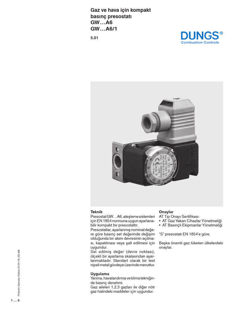 9.-10. Dungs GW 150 A6 Katalog | PDF