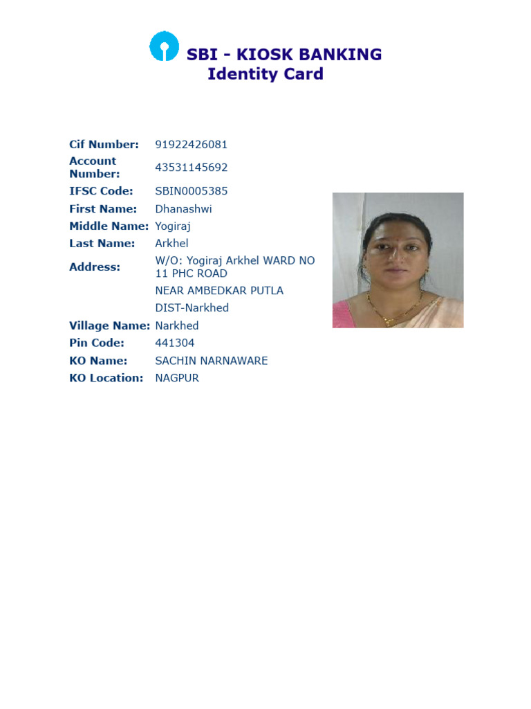 Dnyaneshwari Arkhel Id Card | PDF