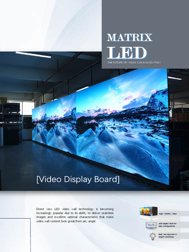 Matrix LED Video Wall | PDF | Video | Light Emitting Diode