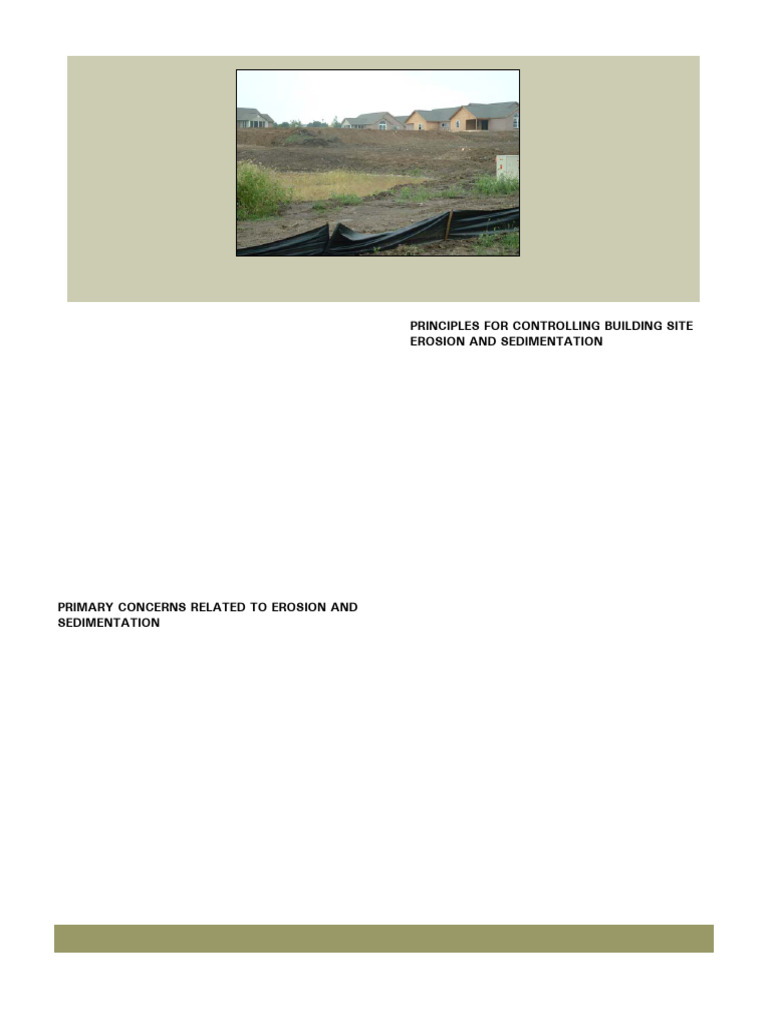 Erosion Control Guidelines for Builders | PDF | Stormwater | Surface Runoff