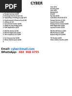 Cyber Café Services and Pricing 2025 | PDF