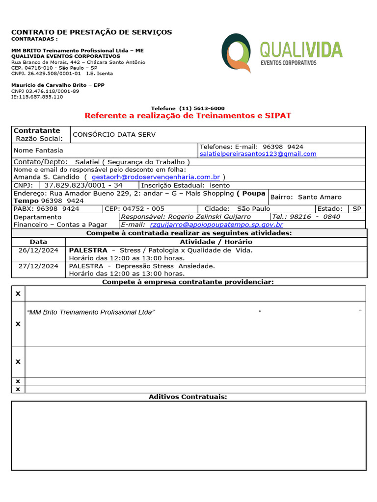 Contrato - Data Serv | PDF