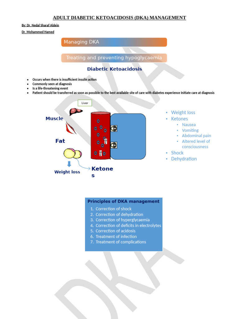 ADULT DIABETIC KETOACIDOSIS (DKA) – MONITORING CHART | PDF
