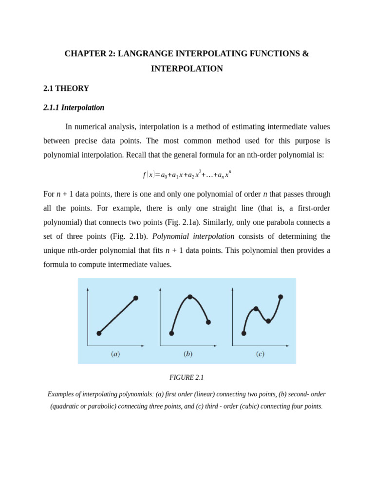 Chapter 2 Pdf Interpolation Polynomial