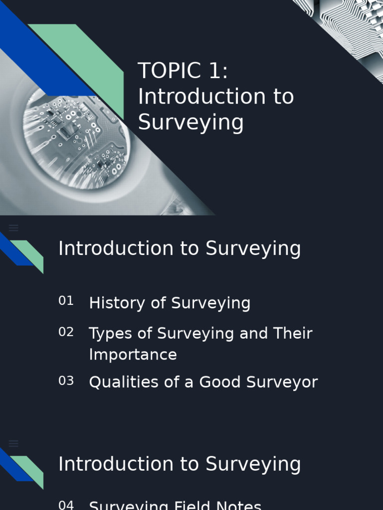 CHAPTER 1 - Introduction To Surveying | PDF | Surveying | Geodesy
