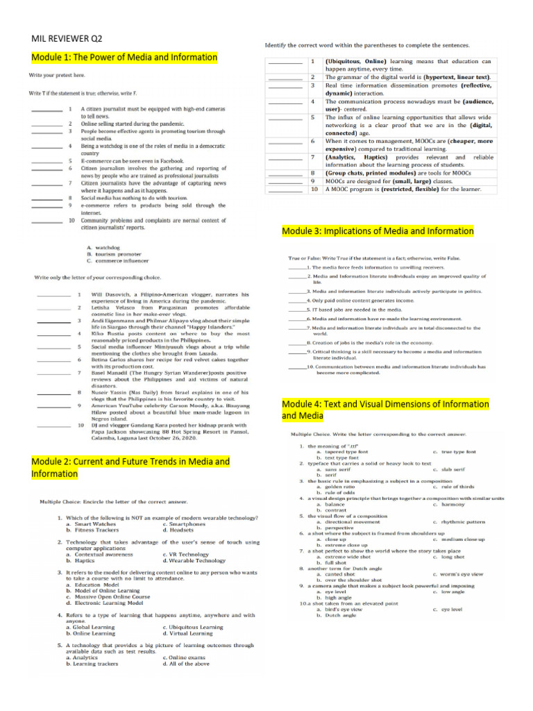 Mil Reviewer Q2 | PDF