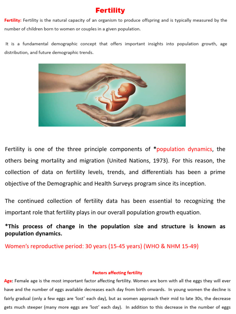 3 Fertility Pdf Fertility Family Planning