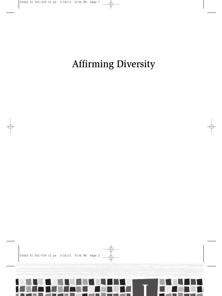 Affirming Diversity Ch. 1 | PDF | Social Justice | National Assessment ...