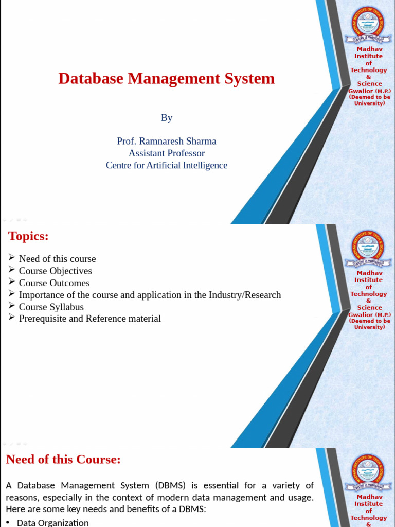 Introduction of DBMS | PDF | Relational Model | Databases