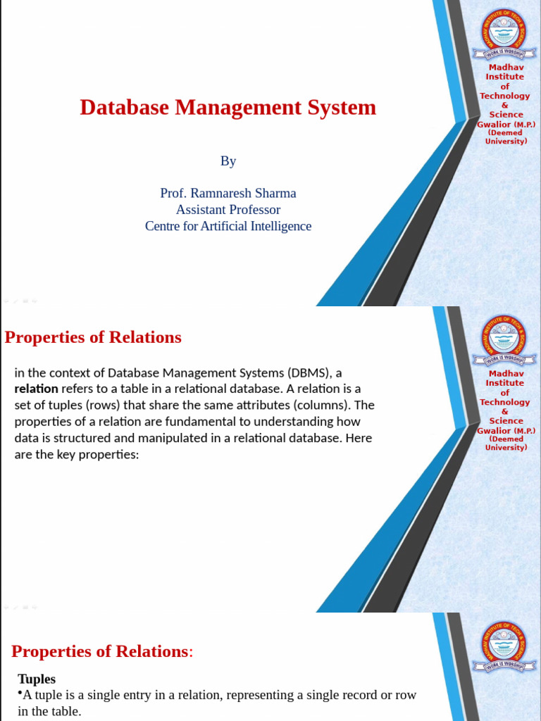 Properties of of Relational Model Domain Integrity Constraints | PDF | Relational Database ...