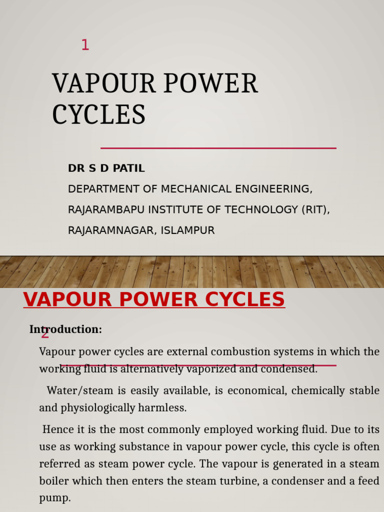 Understanding Vapour Power Cycles | PDF | Steam | Boiler