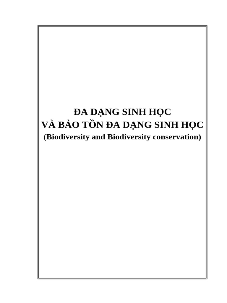 DA DANG SINH HOC BAO TON | PDF