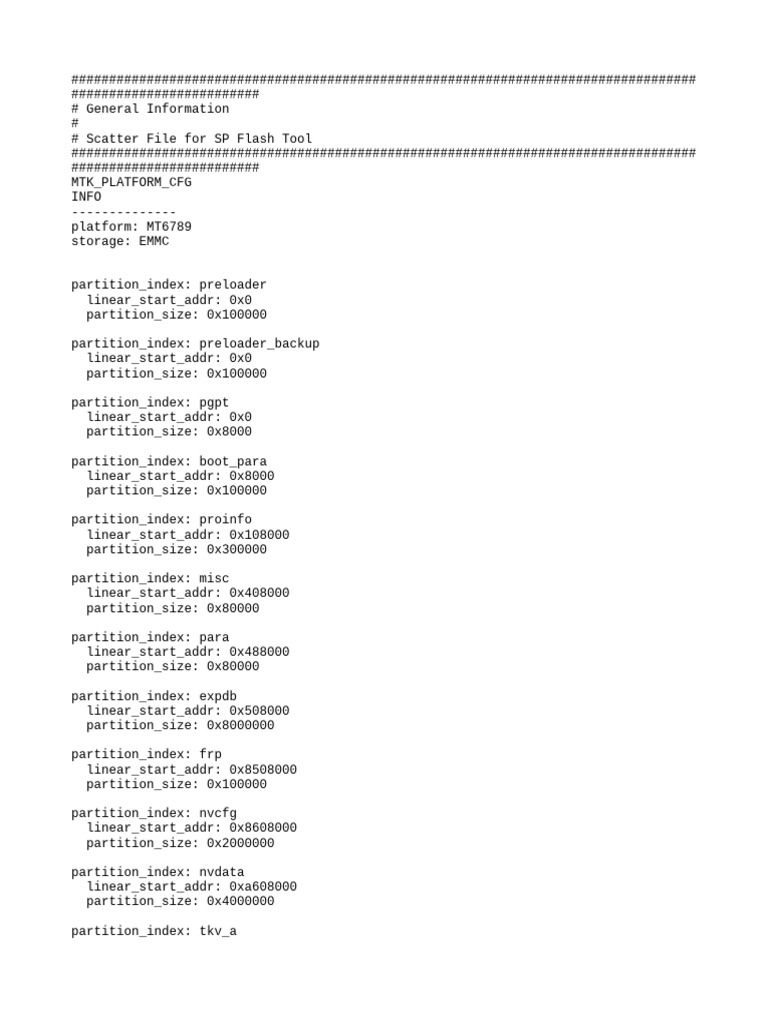 MT6789 Android Scatter | PDF | Computing | Computer Data Storage