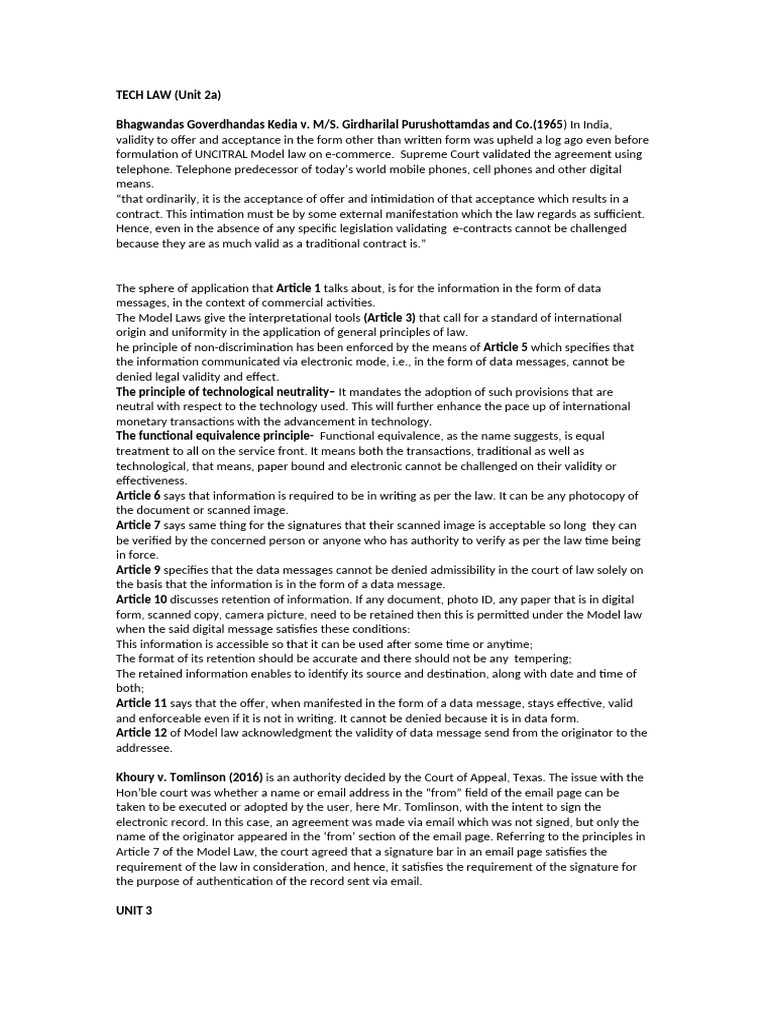 tech law notes | PDF | Minimum Contacts | Jurisdiction