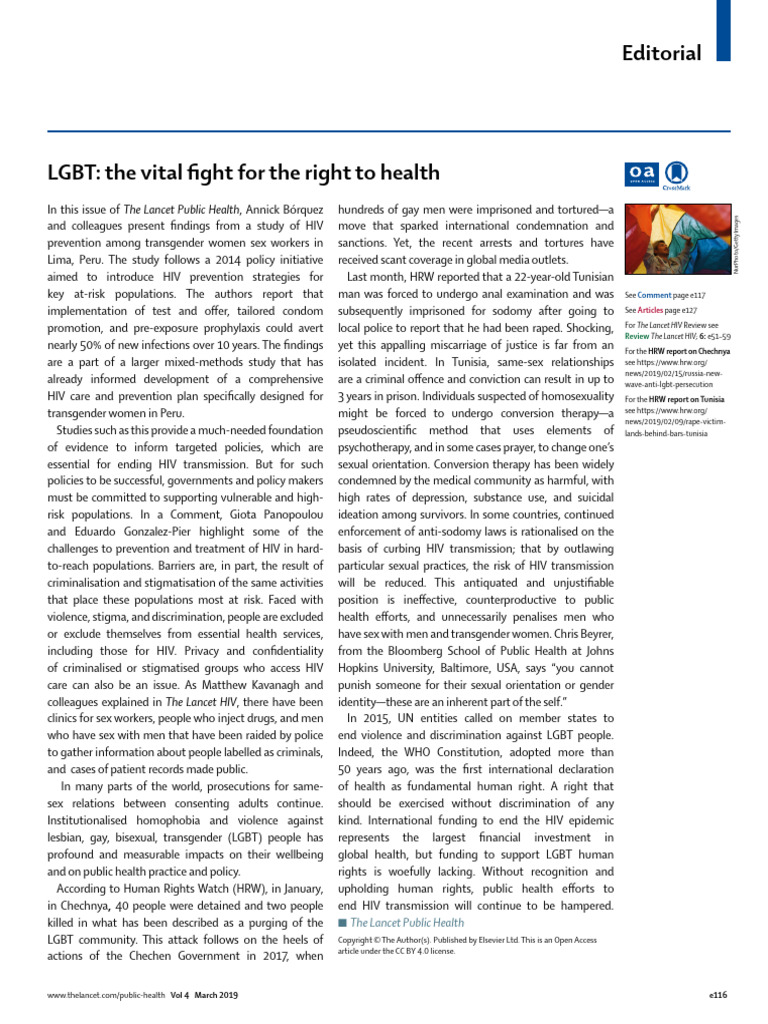 LGBT The Vital Fight For The Right To Health - Lanp | PDF | Social ...