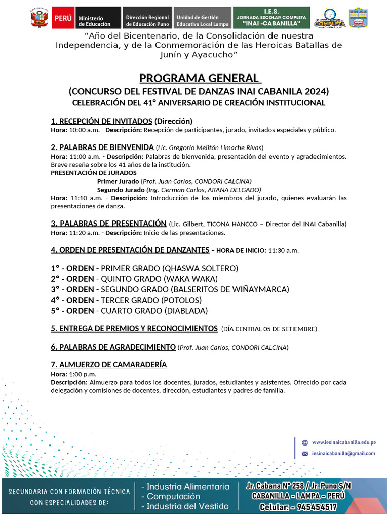 Programa General | PDF